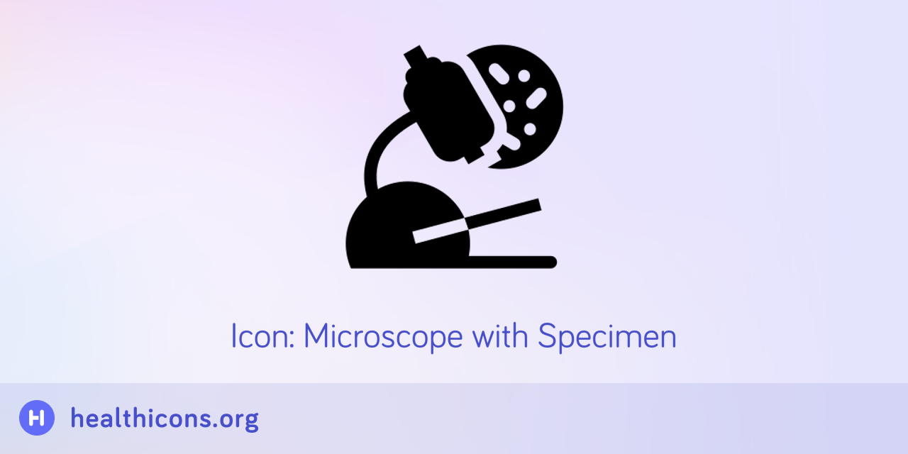 Icon: Microscope with Specimen
