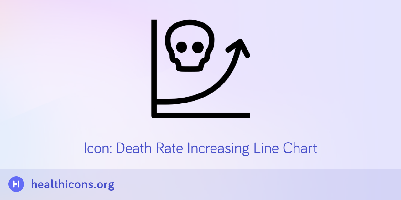 Icon: Death Rate Increasing Line Chart