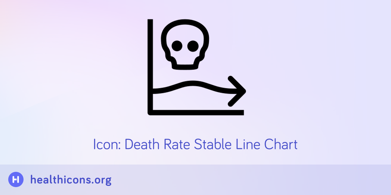 Icon: Death Rate Stable Line Chart