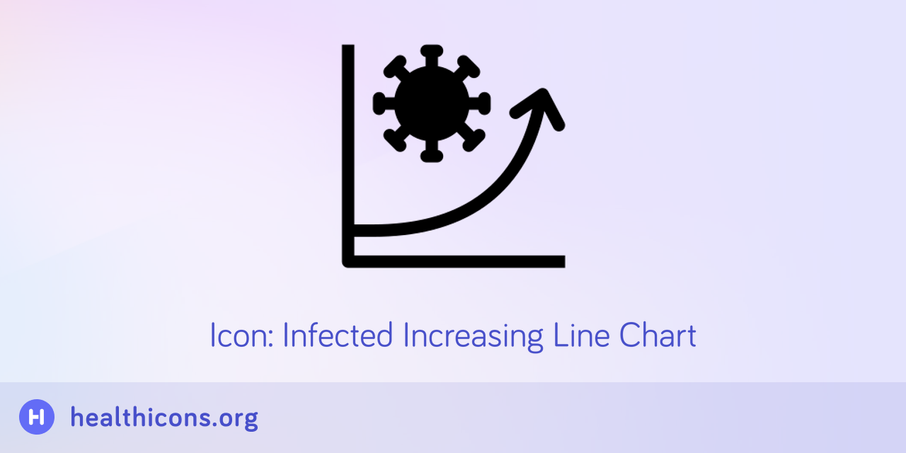 Icon: Infected Increasing Line Chart